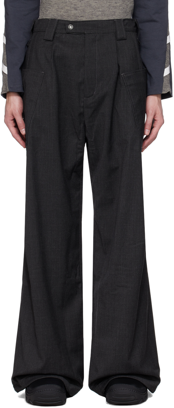 元*巻様 Kiko Kostadinov Meno Trouser D Grey Kiko Kostadinov Gray Meno Cargo Pants In Charcoal Grey - 40% Off